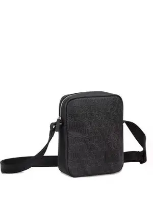 Hugo Embossed Logo Messenger Bag - Black