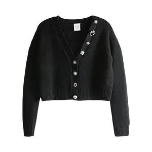 Vetements Fancy Button Mini Cardigan