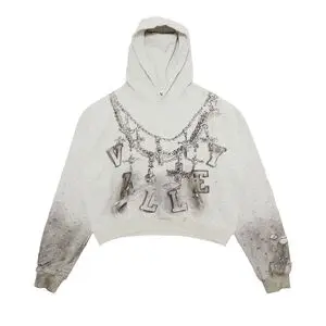 VALE FOREVER Big Chain Hoodie - White