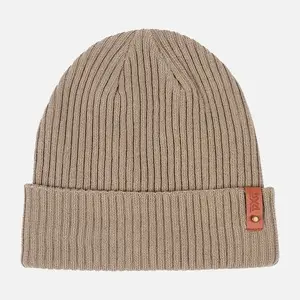 PXG Rib Knit Cuff Beanie - Taupe/rust