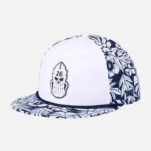 PXG Darkness Tiki Skull Flat Bill Cap - White
