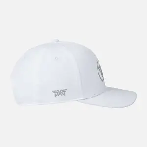PXG 6-panel Low Crown Dog Tag Snapback Cap - White/grey