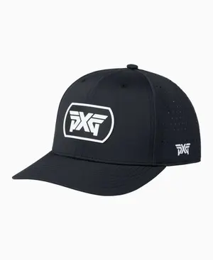 PXG Dog Tag 6-panel Snapback Cap - Black/white
