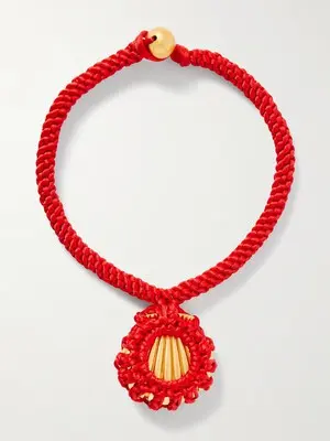 JULIETTA Ina Gold-plated Cord Necklace - Red