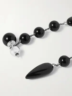 SOPHIE BUHAI Small Phoenician Silver And Onyx Earrings