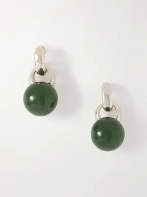 SOPHIE BUHAI Everyday Silver And Drop Earrings - Green