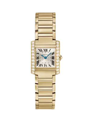 Cartier Tank Française 25.7mm Diamond Watch - Gold