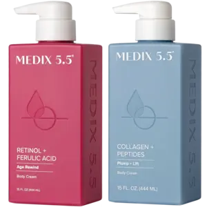 MEDIX 5.5 Retinol Body Lotion & Collagen Body Cream Moisturizer 2pc Set - One-color