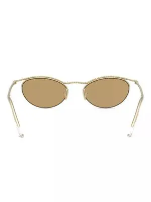 Giorgio Armani Rope-detailed Oval-frame Sunglasses