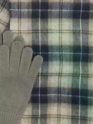 Barbour Plaid Gloves And Scarf Set