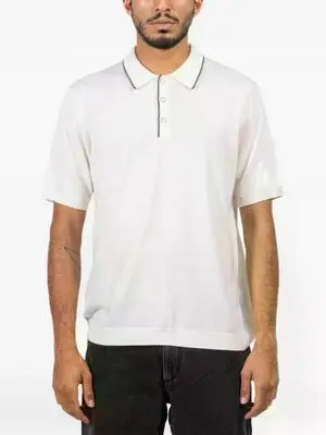 Rag & Bone Crawford Buttoned Polo Shirt - White