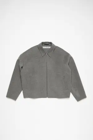 Acne Studios Wool Zip-up Jacket - Grey Melange