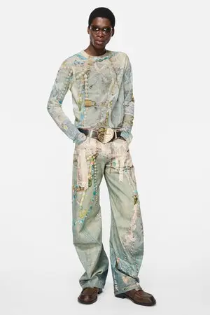 Men's Printed Jeans