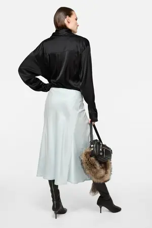 Acne Studios Silk Wrap Midi Skirt