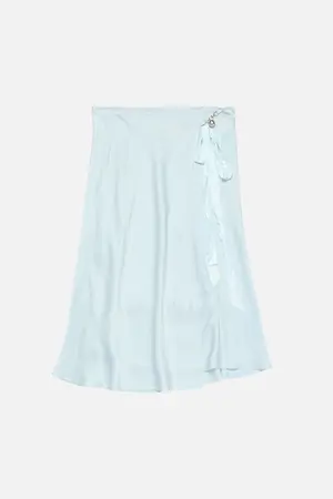 Acne Studios Silk Wrap Midi Skirt