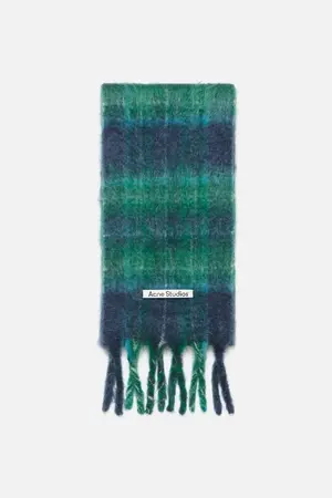 Acne Studios Mohair Check Scarf