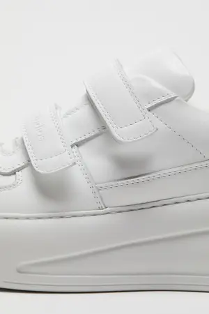 Acne Studios Velcro Strap Platform Sneakers - Optic White,optic White