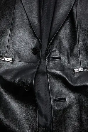 Acne Studios Single-breasted Leather Coat