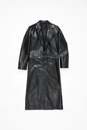 Acne Studios Single-breasted Leather Coat