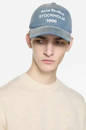 Acne Studios Logo Baseball Cap - Deep Blue