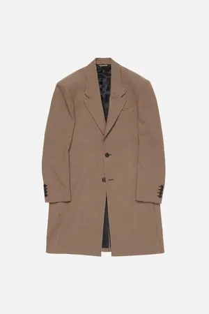 Acne Studios Single-breasted Houndstooth Wool Overcoat