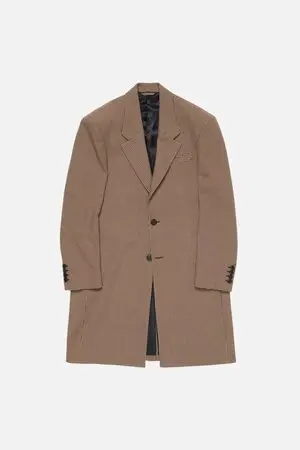 Acne Studios Single-breasted Houndstooth Wool Overcoat