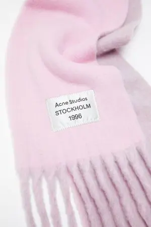 Acne Studios Bicolour Alpaca Scarf - Pink,lilac