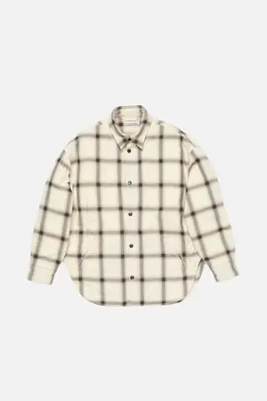 Acne Studios Flannel Button-up Shirt - Beige,multi