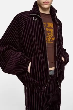 Acne Studios Corduroy Bomber Jacket - Burgundy