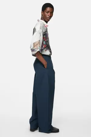 Acne Studios Satin Trousers - Navy Blue