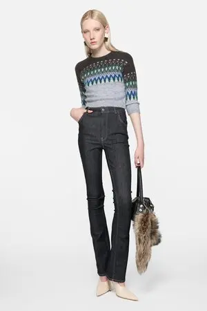 Acne Studios Crewneck Knit Top - Multi Grey