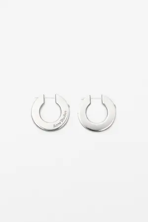 Acne Studios Crystal Hoop Earrings - Silver