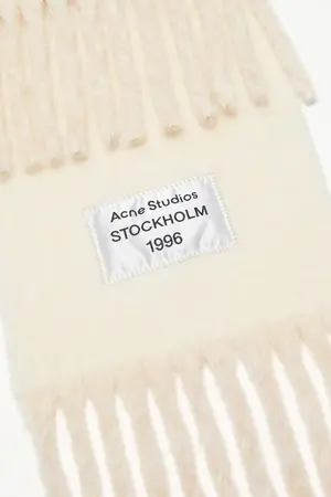 Acne Studios White/beige Bicolor Alpaca Scarf - White,beige