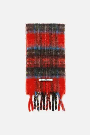 Acne Studios Mohair Check Scarf