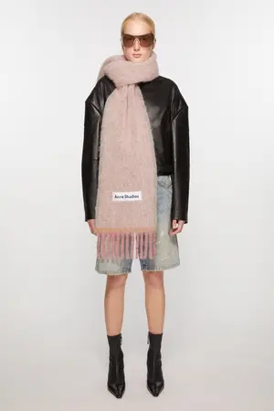 Acne Studios Wool Mohair Scarf Narrow - Dusty Pink