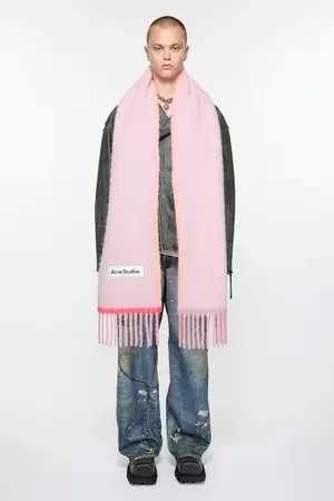 Acne Studios Wool Mohair Scarf Narrow - Pink