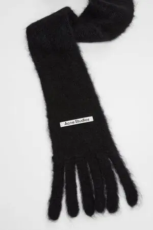 Acne Studios Skinny Logo Scarf - Black