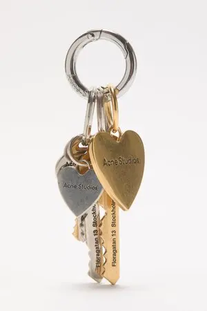 Acne Studios Keyring With Charms - Gold,silver
