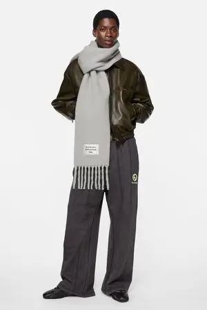 Acne Studios Bicolour Alpaca Scarf - Grey,light Grey
