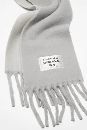 Acne Studios Bicolour Alpaca Scarf - Grey,light Grey