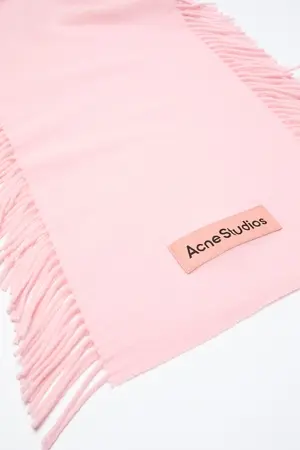 Acne Studios Fringe Wool Scarf - Pink
