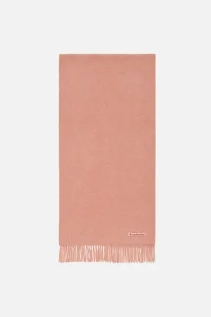 Acne Studios Fringe Wool Scarf – Narrow - Rose Melange