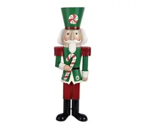 SUNSET VISTA DESIGNS Candy Cane Nutcracker Scul Pture