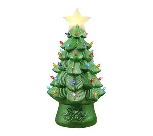 MR. CHRISTMAS 40in Blow Mold Nostalgic Round Tree - One-color