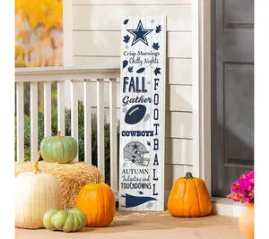 EVERGREEN Nfl 47' Wood Double Sided Fall Leaner Fan Sign - One-color