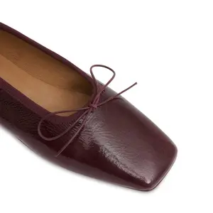 MANSUR GAVRIEL Square Toe Ballerina Flats - Oxblood