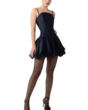 SAU LEE Maddie Mini Dress - Navy