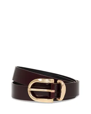 Sanctuary All Day Leather Belt Dark Crimson