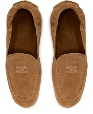 CELINE Adam Loafers In Suede Calfskin