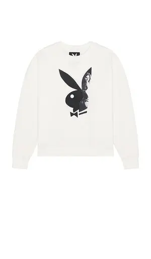 PLAYBOY Bunny Shadow Sweatshirt - White